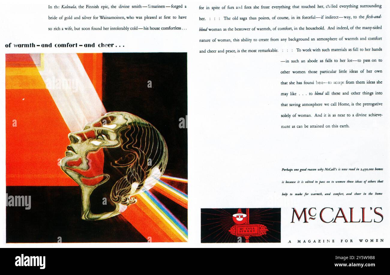 1930 McCall's Magazine for Women ad - "The divine smith from Kalevala ...