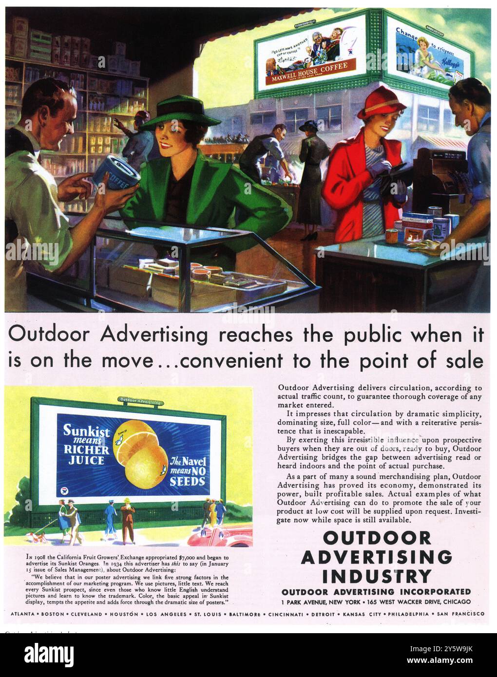 1934 Outdoor Advertising Incorporated New York Promo - Maxwell ...