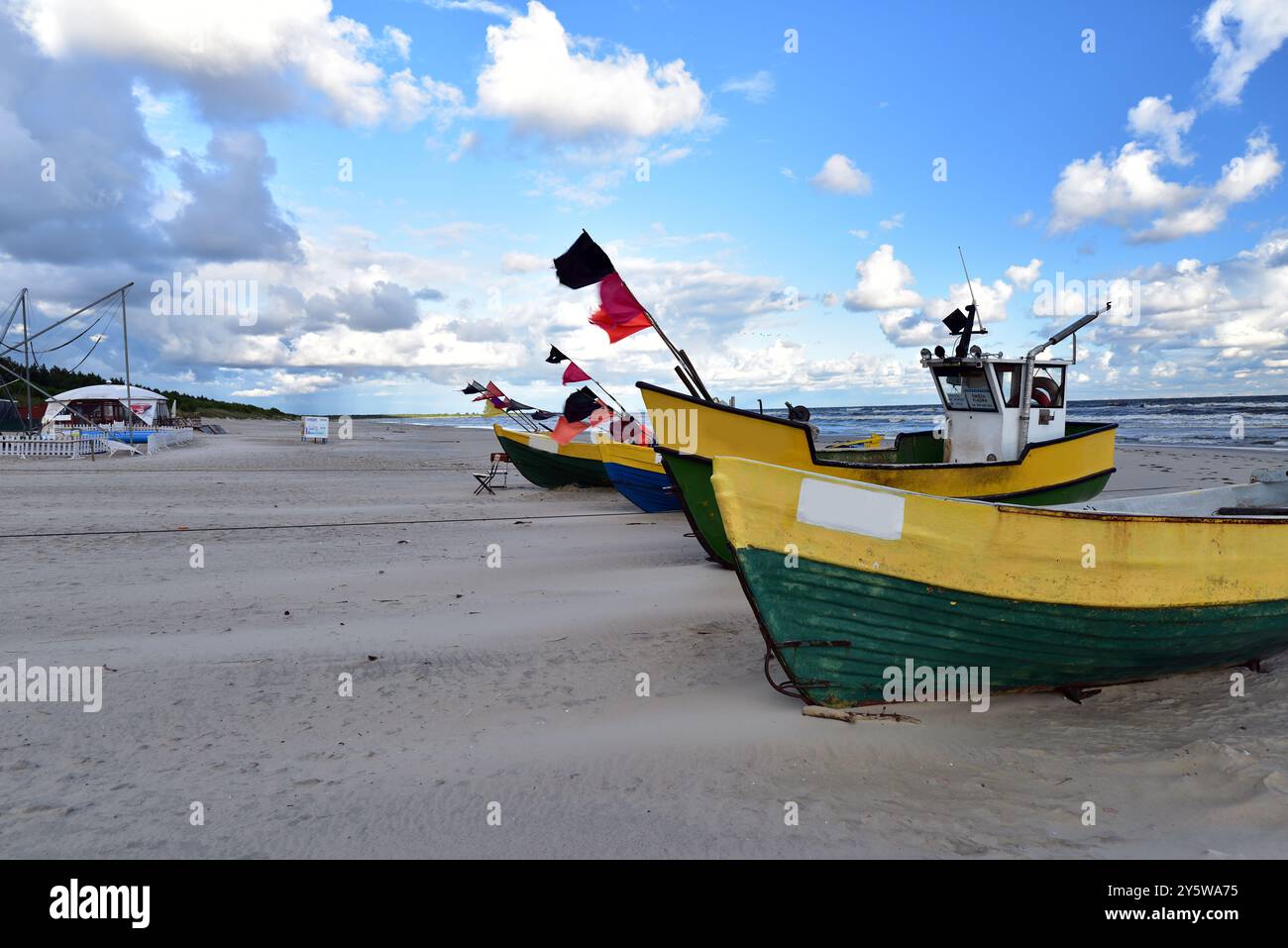 Baltic Sea beach in Jantar Stock Photo - Alamy
