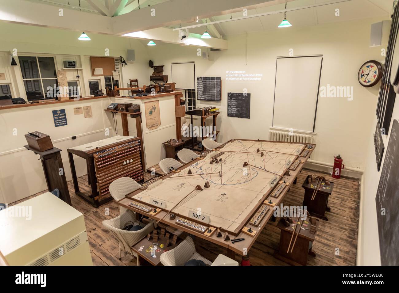 The Operations Room, Duxford Stock Photo - Alamy