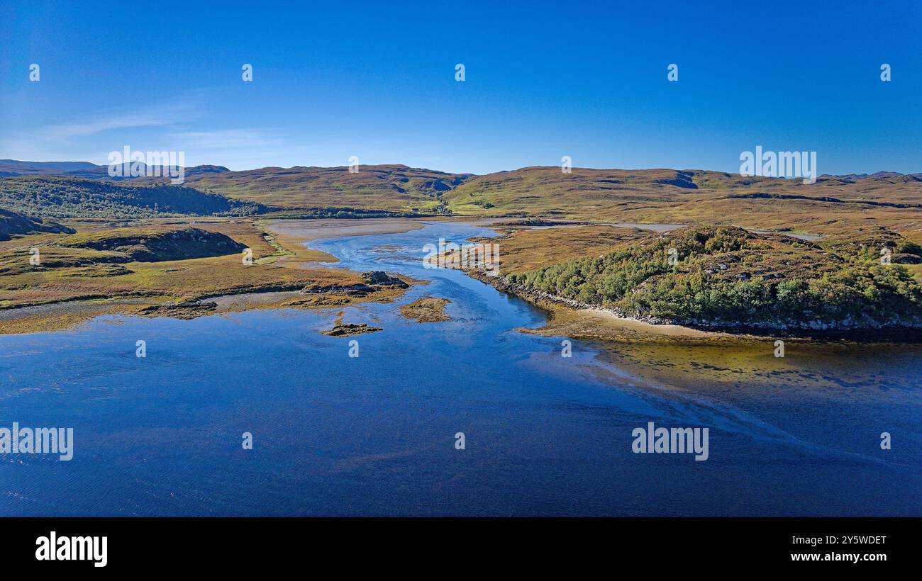 Loch Laxford a large sea loch of the western coastline of Sutherland ...