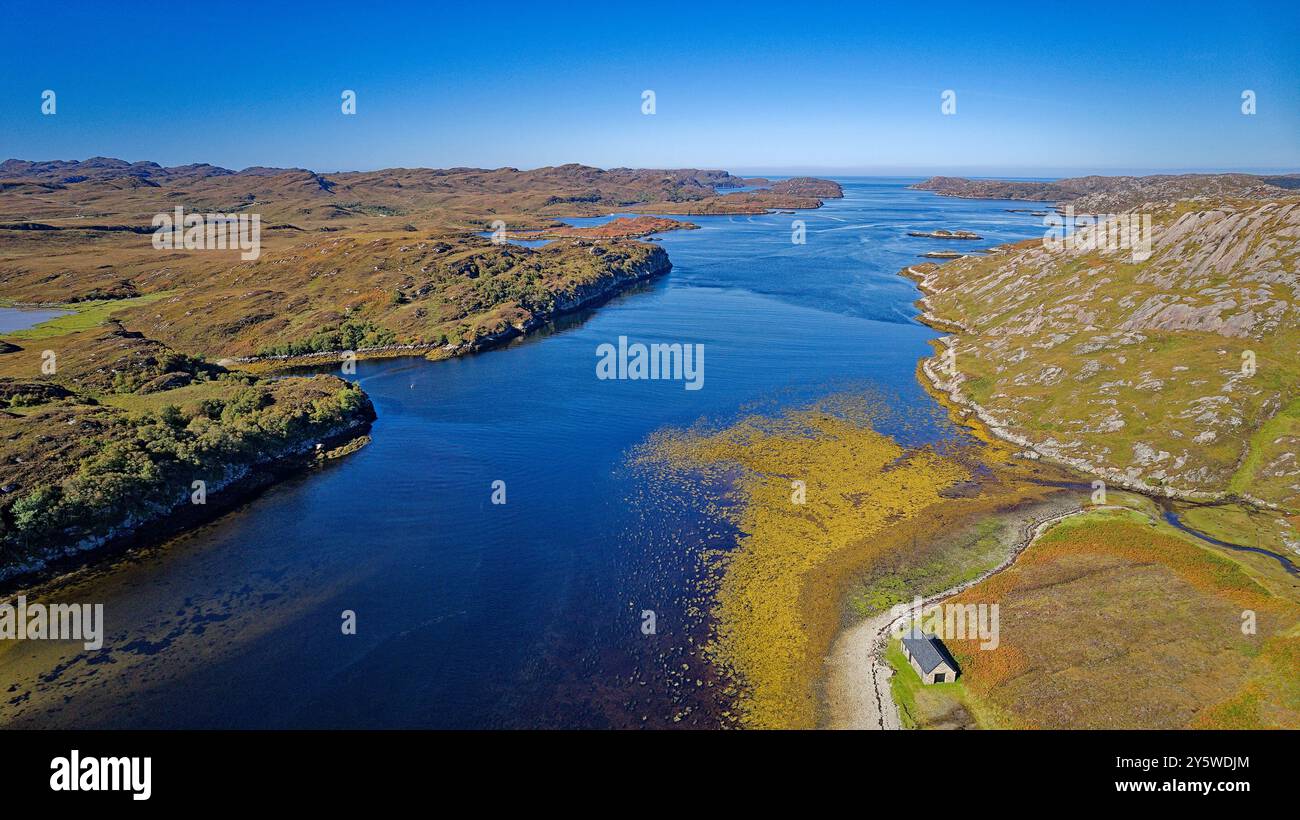 Loch Laxford a large sea loch of the western coastline of Sutherland ...