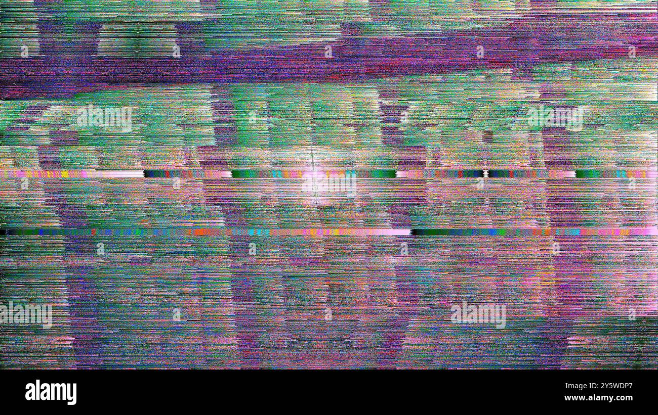 Old retro television glitch background, technology malfunction concept ...