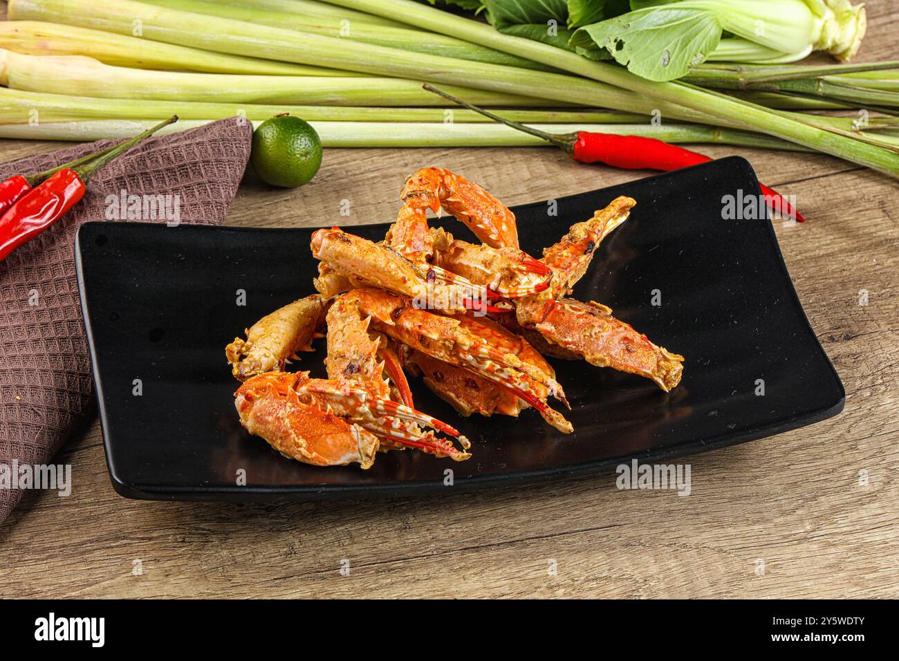 Delicous steamed Spider crab Claws snack Stock Photo - Alamy