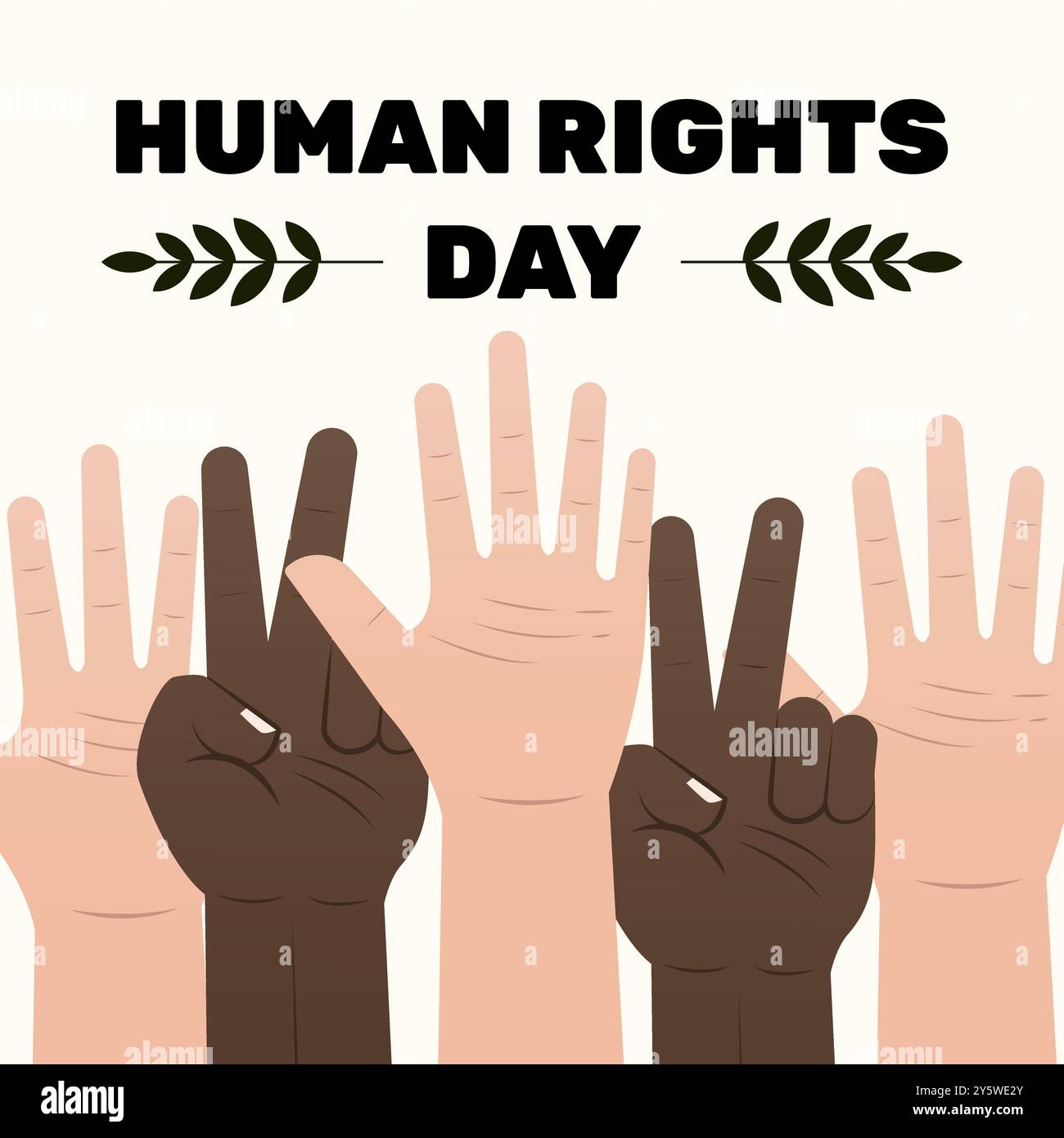 gradient human rights day design with hands illustration Stock Vector ...