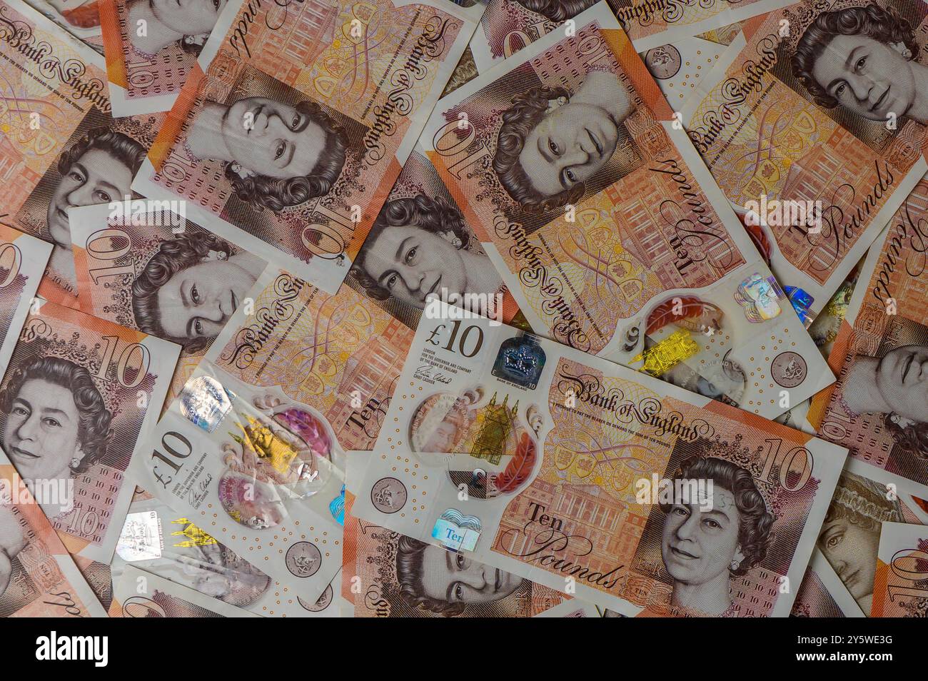 A collection of british sterling twenty pound notes Stock Photo - Alamy