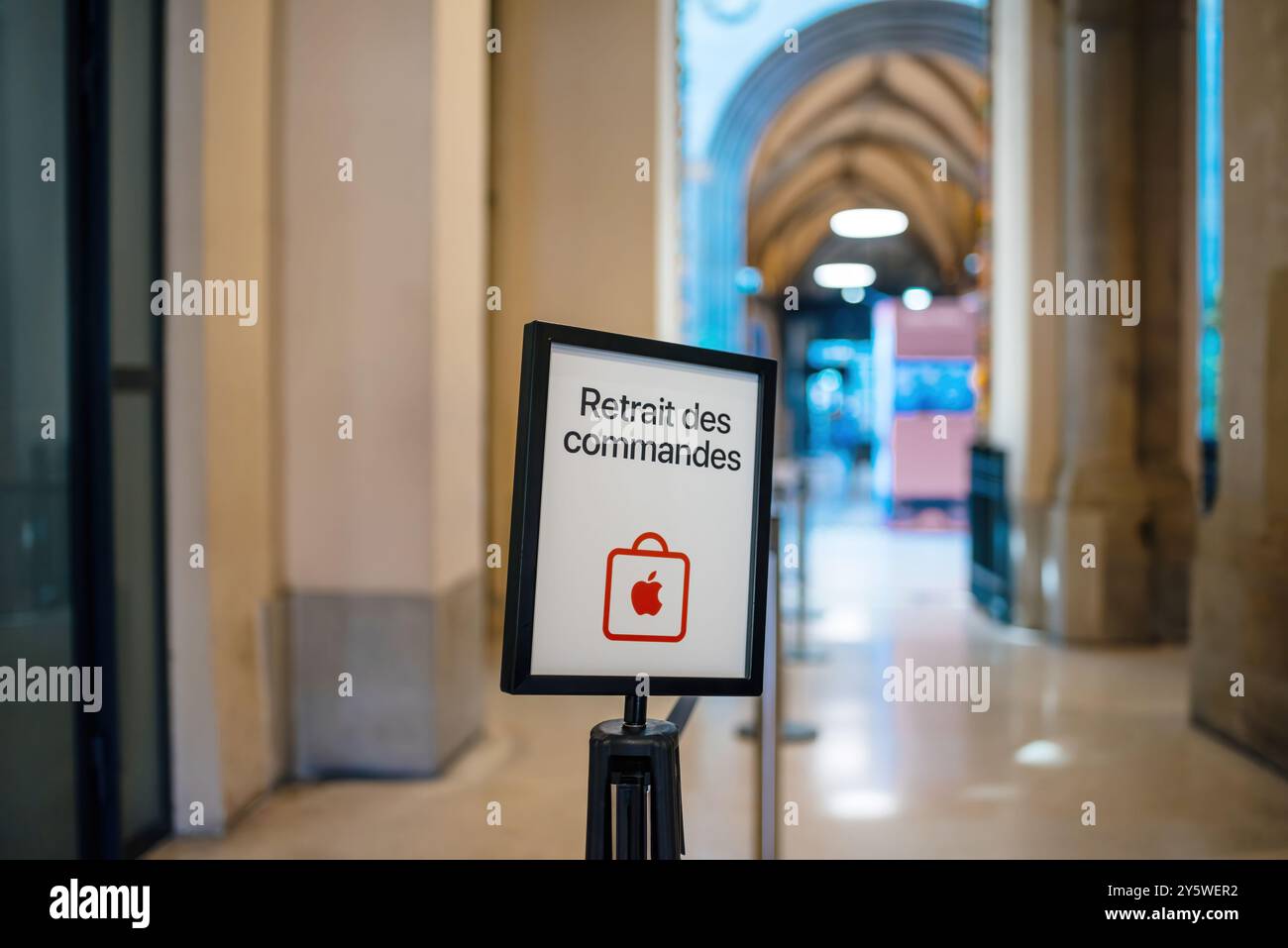 Paris, France - Sep 20, 2024: Retrait des commandes Order Pickup ...