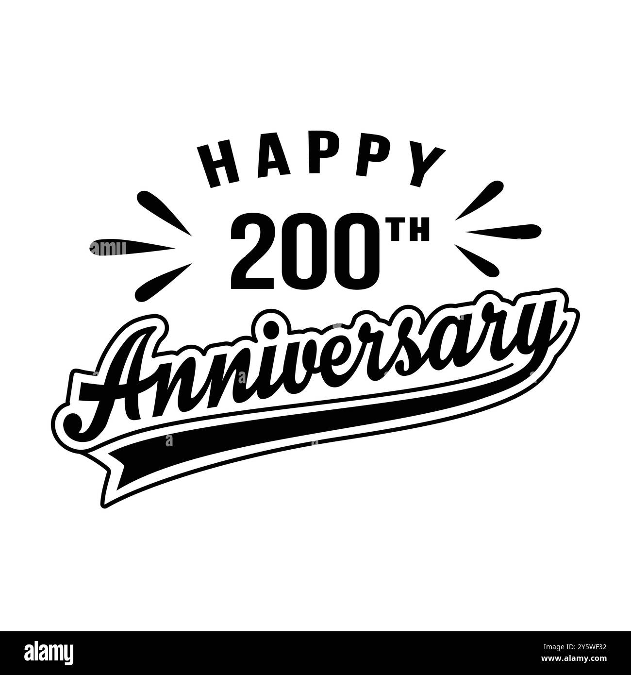 Happy 200th Anniversary. 200 years anniversary design. Vector and ...
