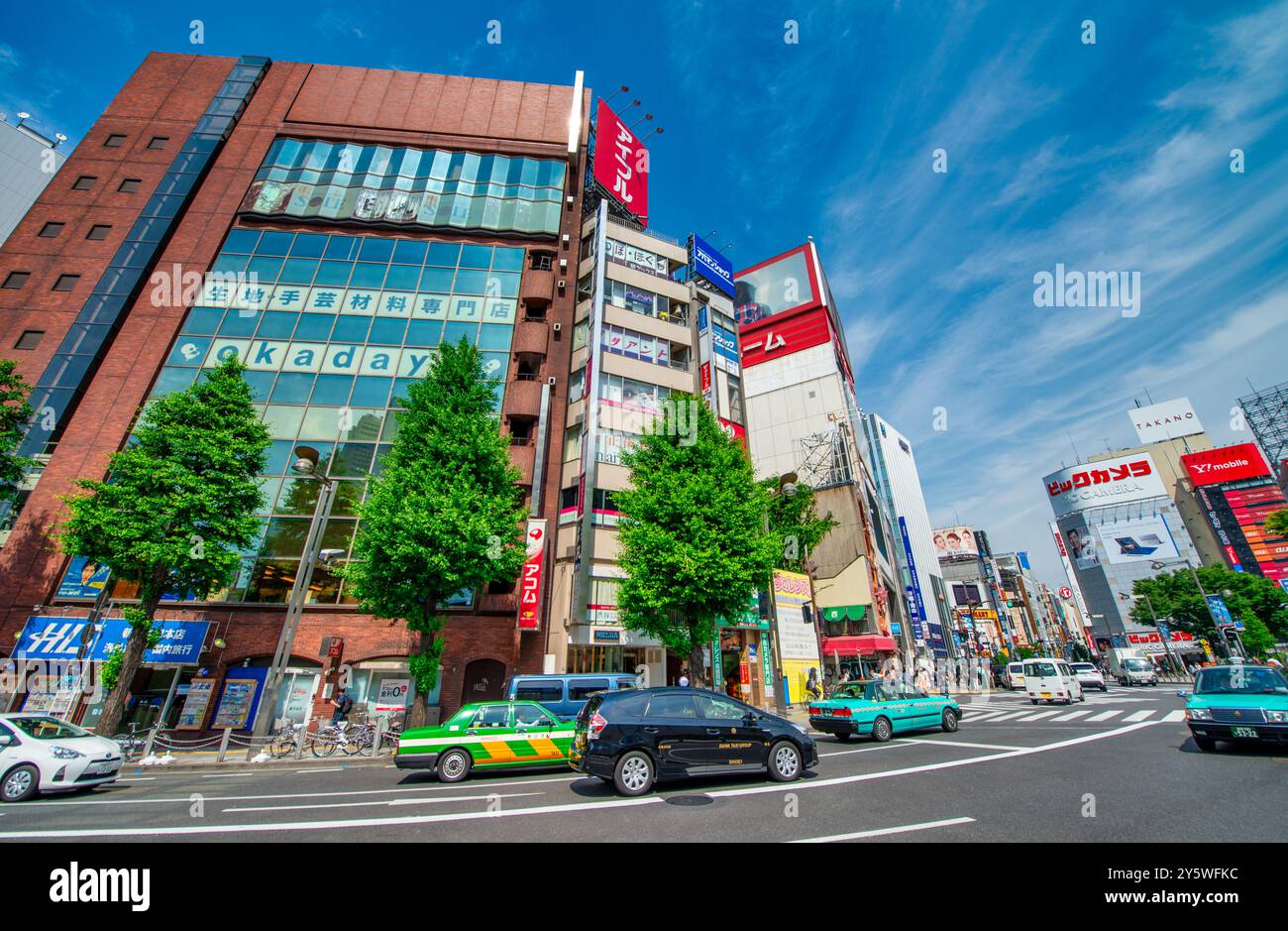 Tokyo, Japan - June 1st, 2016: Streets and buildings in Shinjuku on a ...