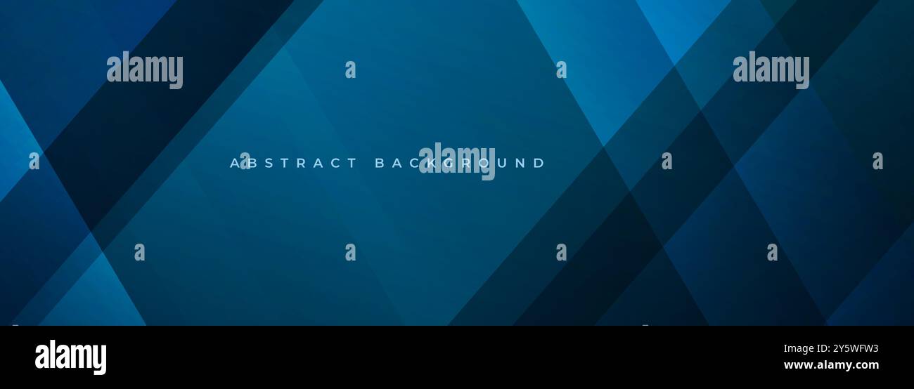 Dark blue modern abstract wide banner with geometric shapes. Blue ...
