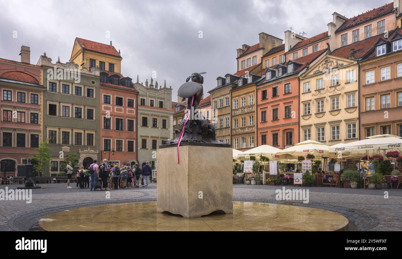 Charming view of the historic Old Town Market Square in Warsaw, Poland ...