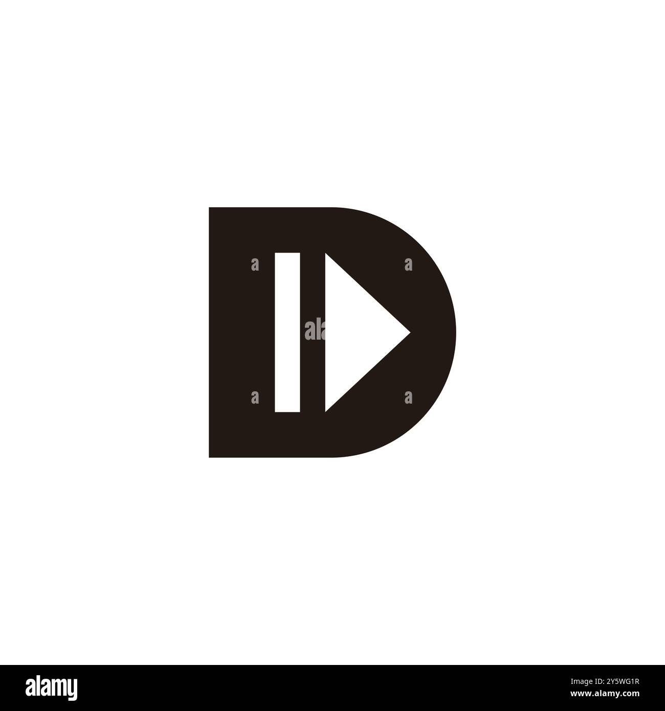 letter d next arrow symbol logo vector Stock Vector Image & Art - Alamy