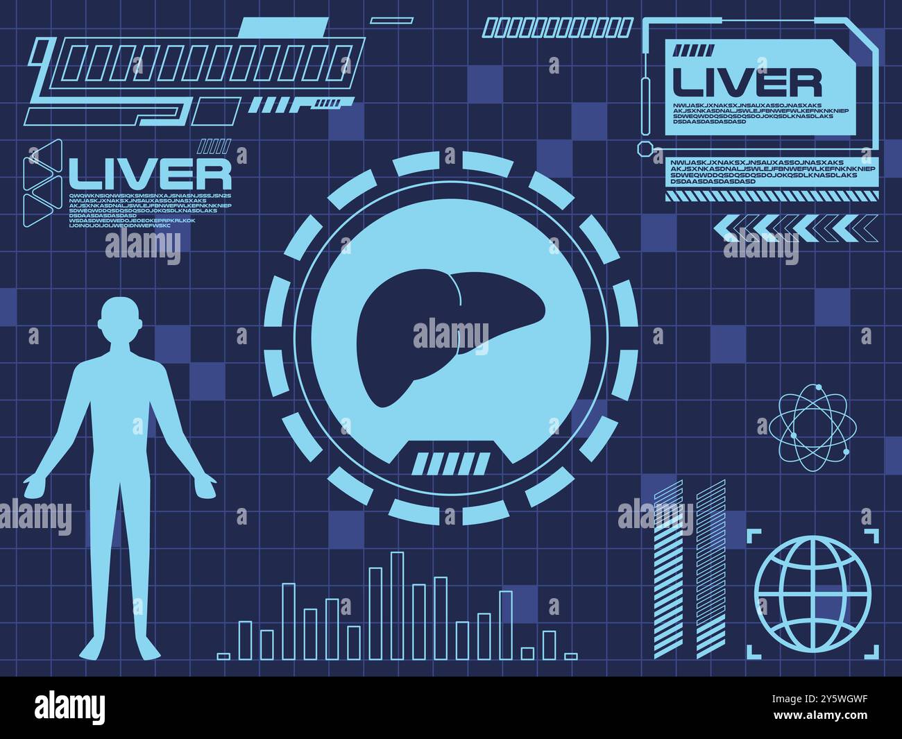 Liver organ healthcare scan modern futuristic examination analysis ...