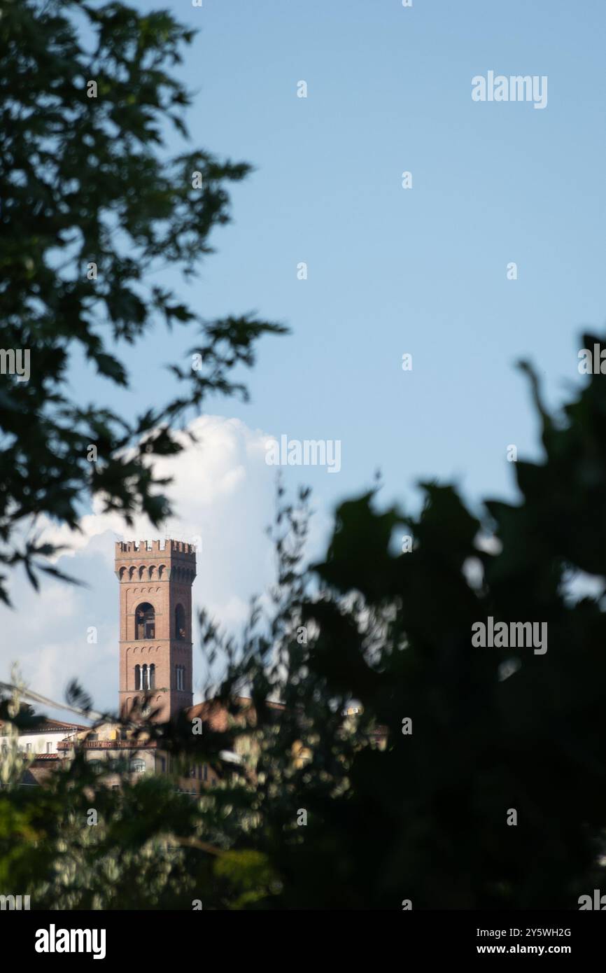 Tomer of fort town Montecarlo in Lucca Tuscany, Italy. Picturesque ...