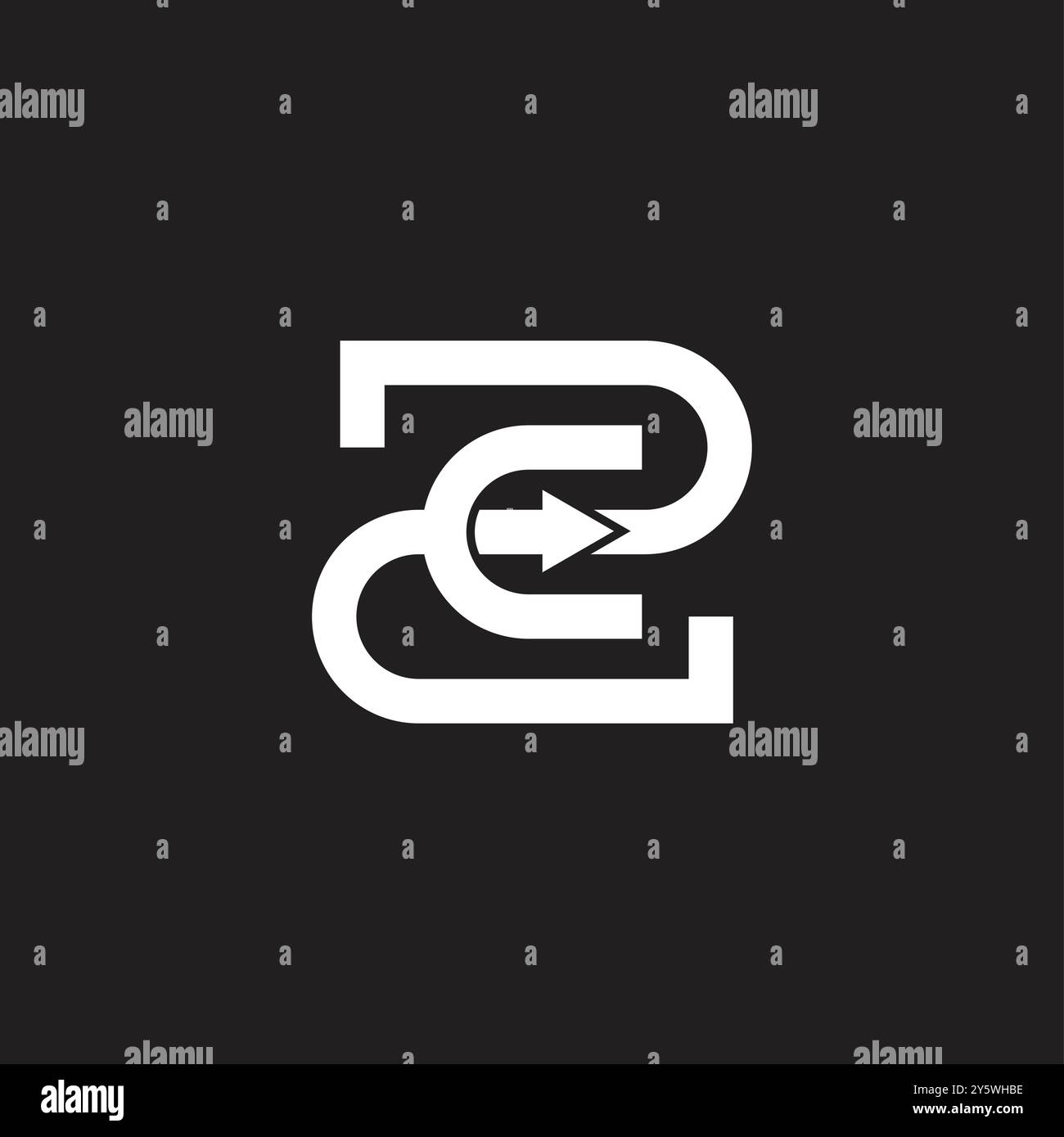 letter zc motion arrows simple geometric logo vector Stock Vector Image ...