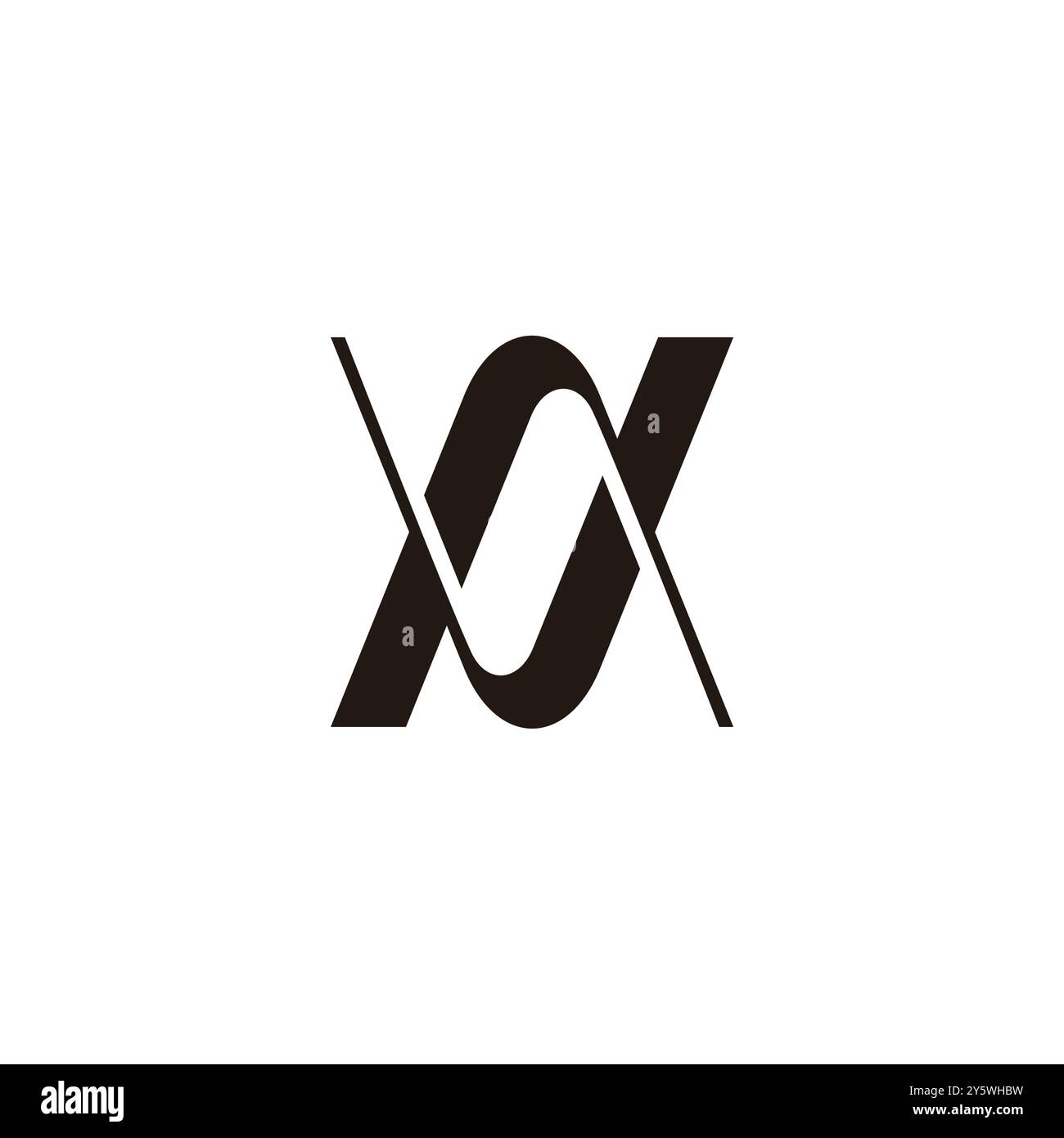 letter av simple overlapping ribbon shape logo vector Stock Vector ...