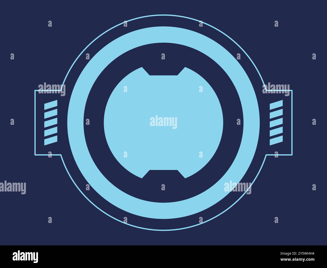 Cyberpunk center circle abstract shape techno futuristic concept ...