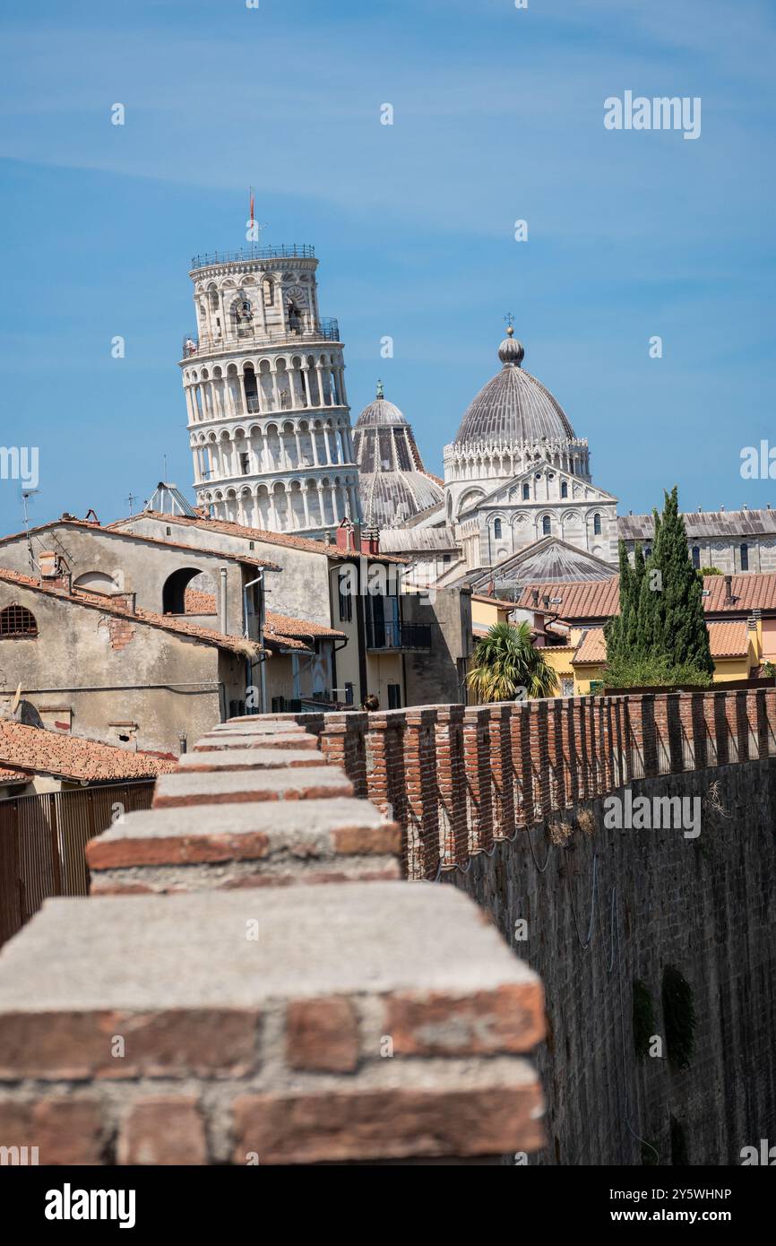 historical landmark leaning tower of Pisa in Tuscany Italy campanile ...