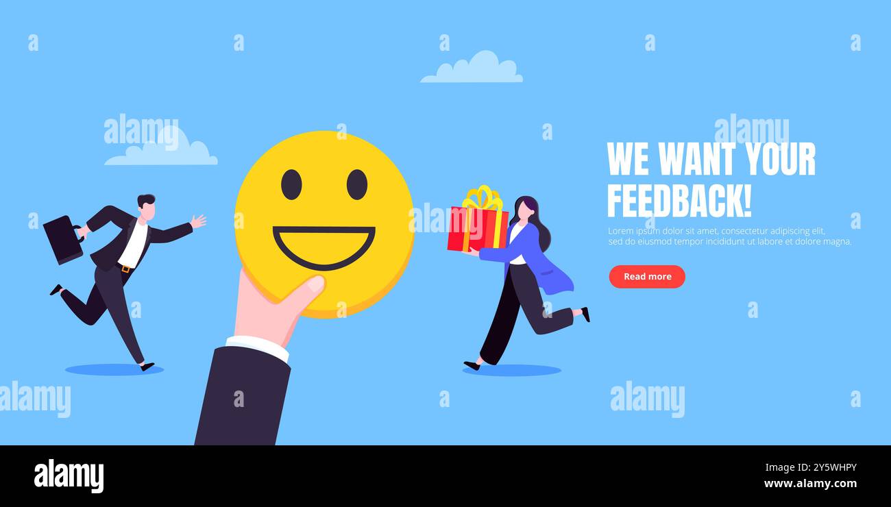 Employee wellbeing and positive emotions attitude business concept flat ...