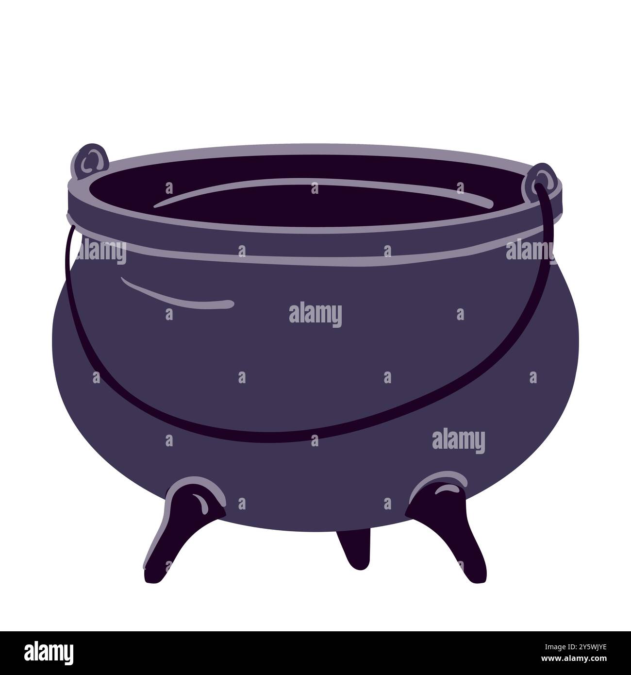 Old black metal cooking pot Stock Vector Images - Alamy