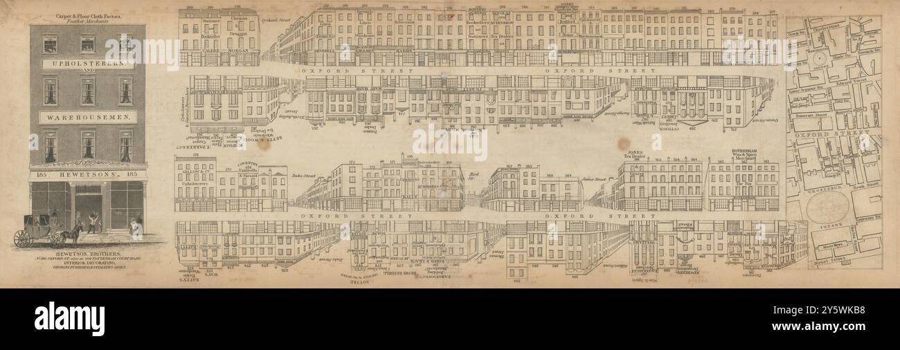 Tallis London Street View #48 Oxford Street (#2, West) 1839 old antique ...