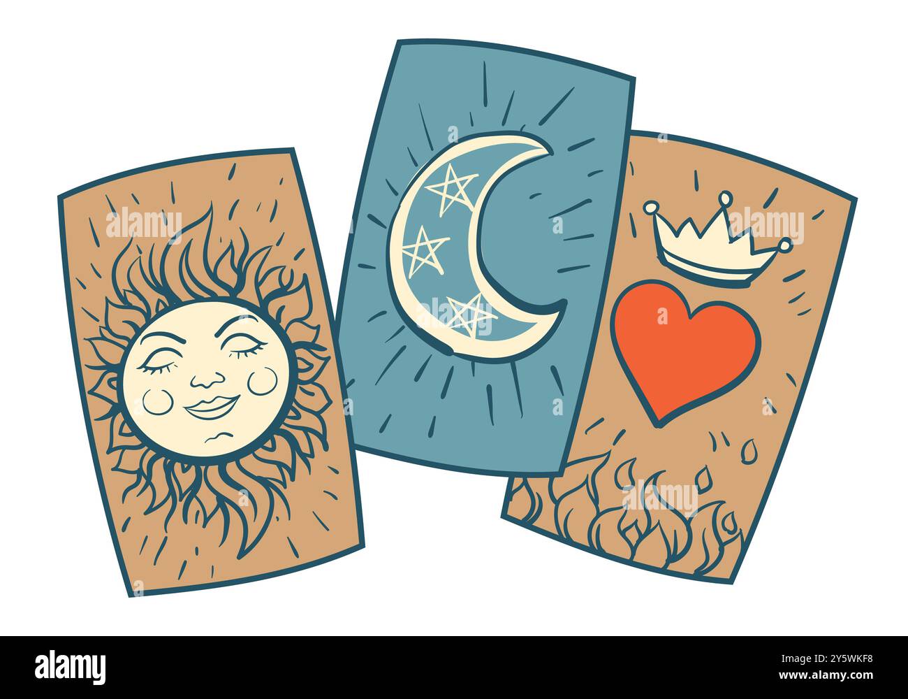 Set of Tarot cards for fortune telling. Gypsy tool for predicting the ...