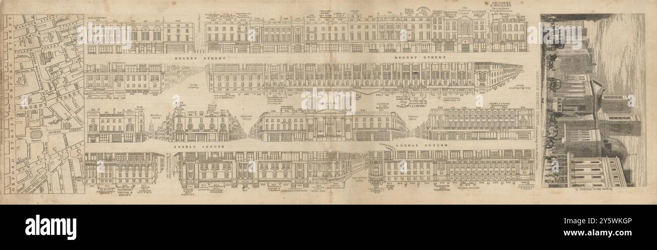 Tallis London Street View #4 Regent Street (Centre) 1838 old antique ...