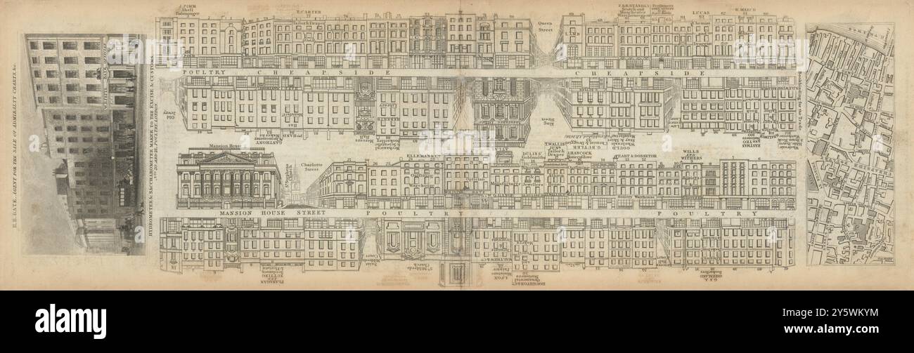 Tallis London Street View #38 Cheapside (East), Poultry & Mansion House ...