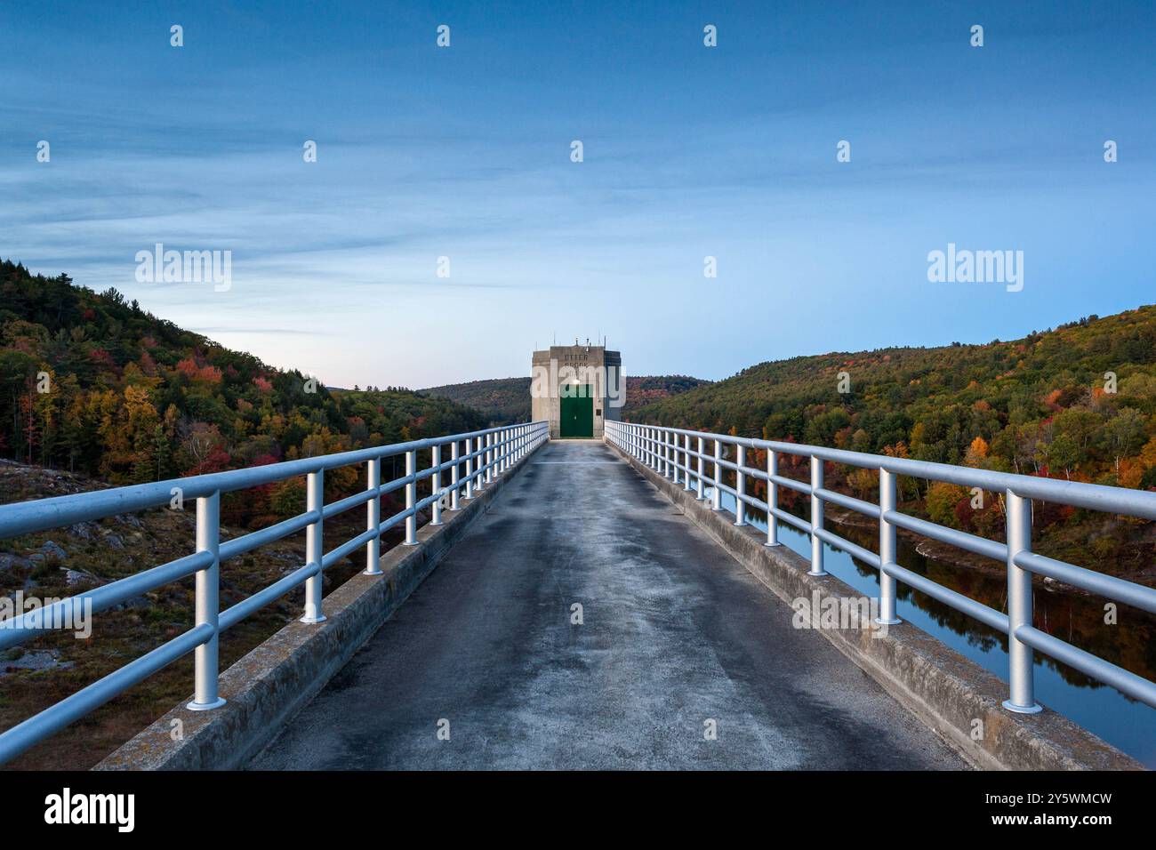 Otter Brook Dam lookout on at dusk on an October evening Stock Photo - Alamy