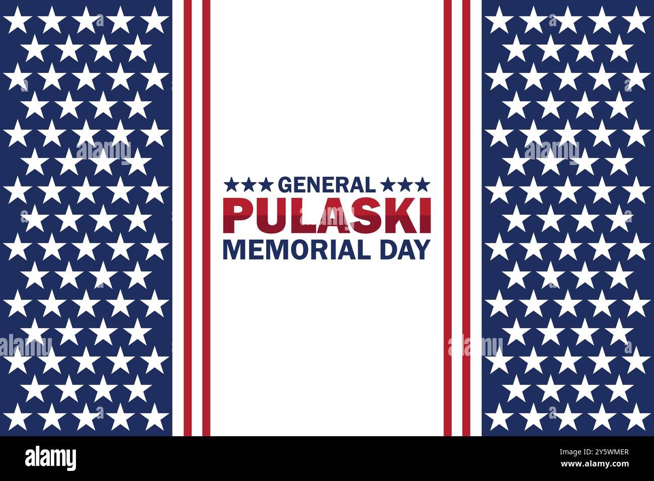General Pulaski Memorial Day Vector illustration. Holiday concept ...