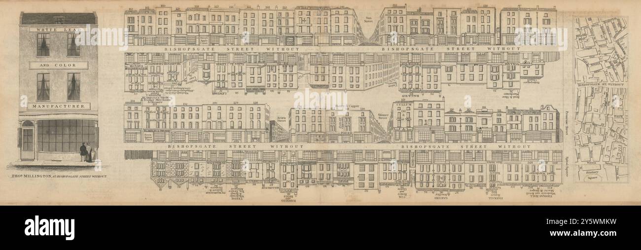 Tallis London Street View #51 Bishopsgate Street (#4 North) 1839 old ...