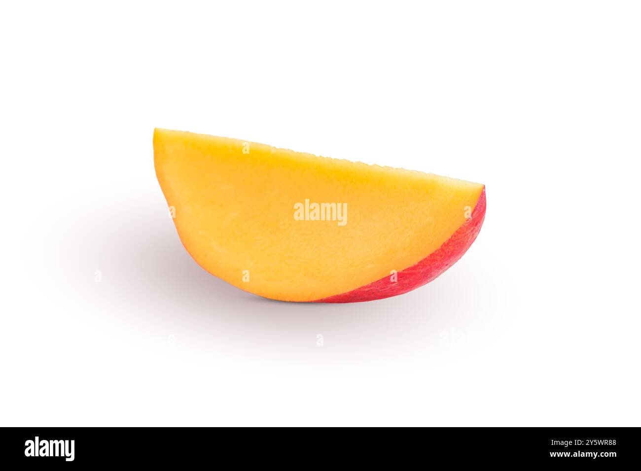 One mango slice isolated on white background close up Stock Photo - Alamy