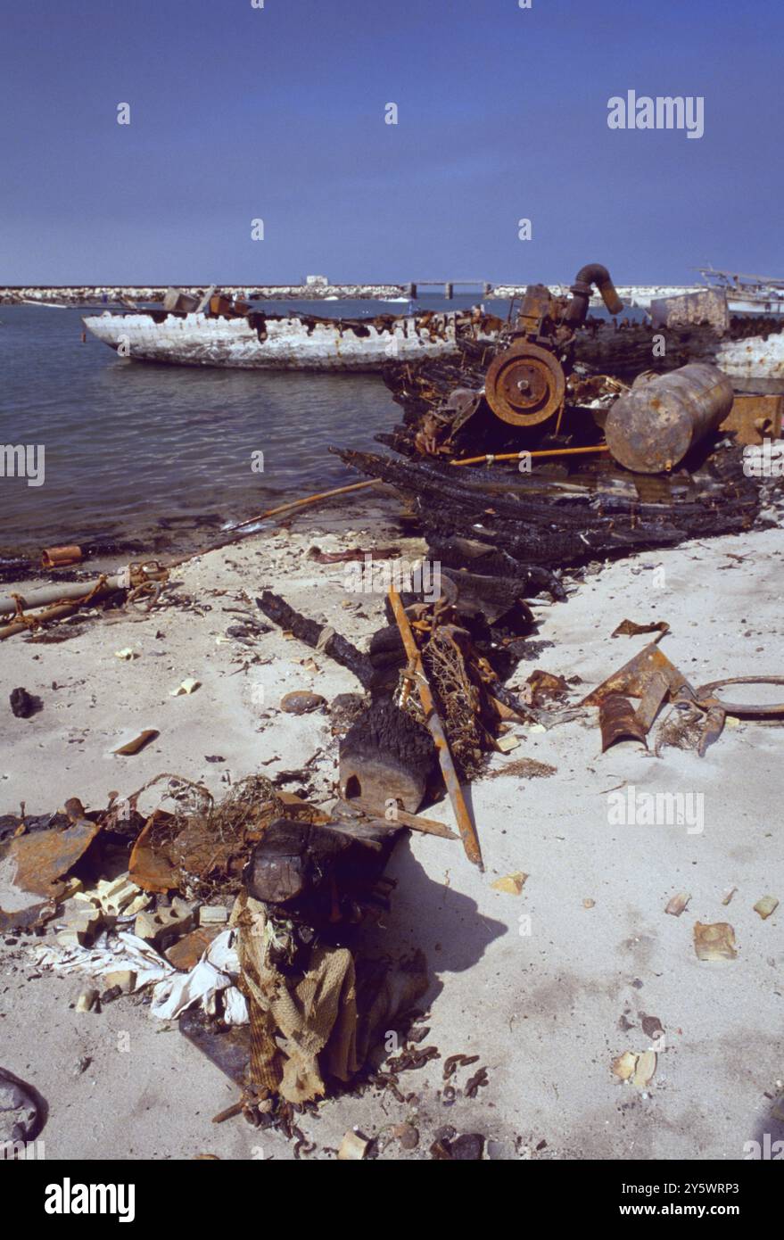 First Gulf War: 8th March 1991 Destroyed by the fleeing Iraqi Army, the ...