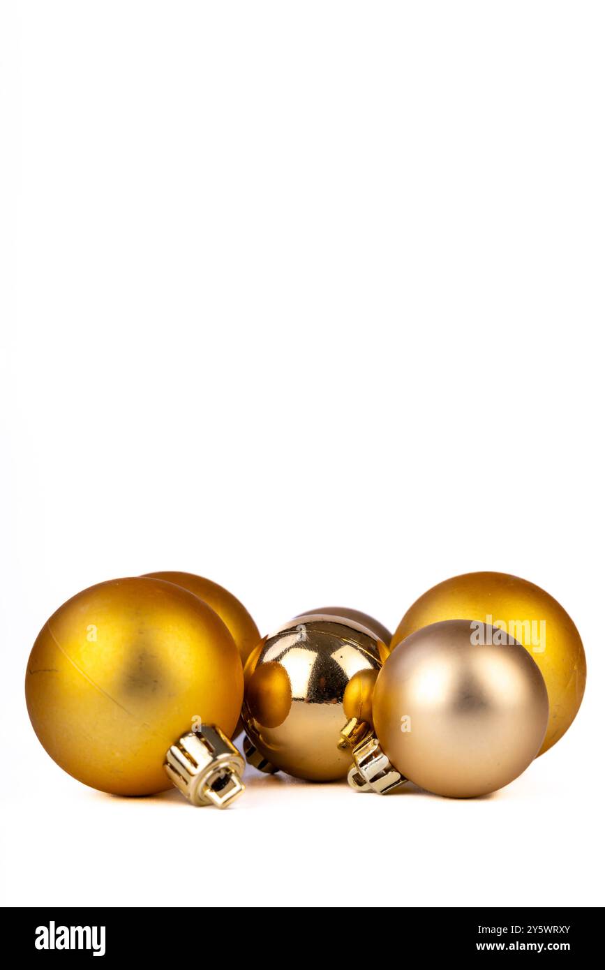 A charming display of golden balls of different sizes, set against a ...