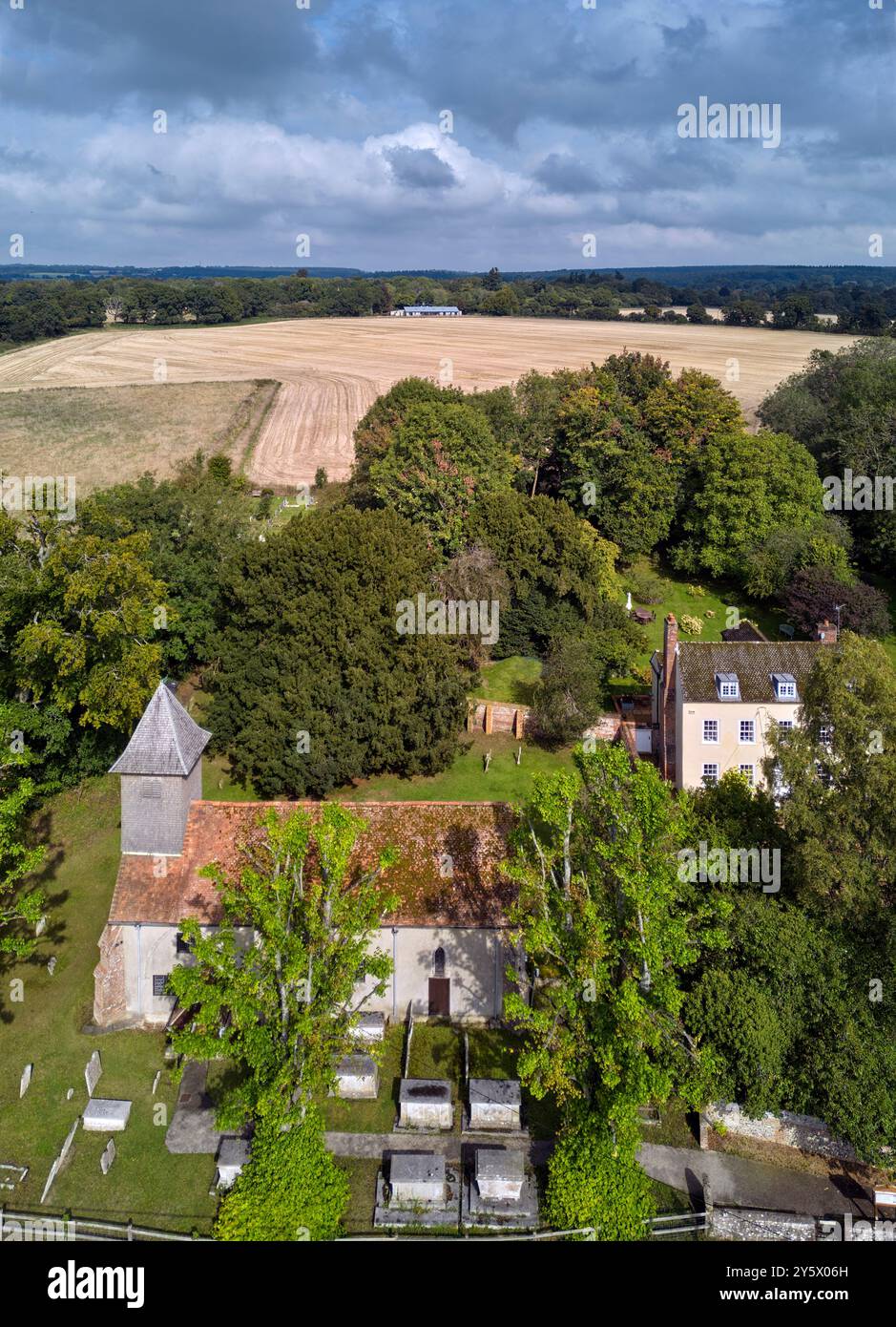 The 12th-century St. Michael & All Angels Church in Knights Enham ...