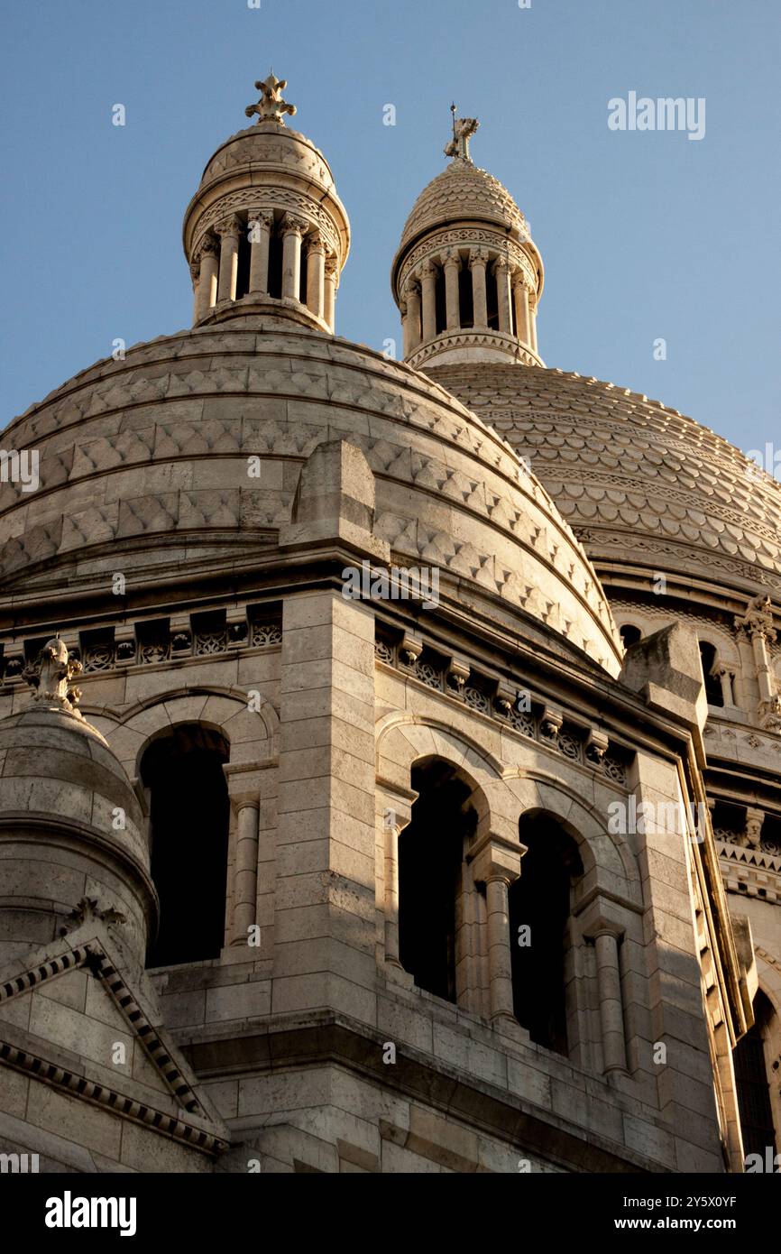Detail of the Basilique du Scre Coeur in Montmartre, under the morning ...