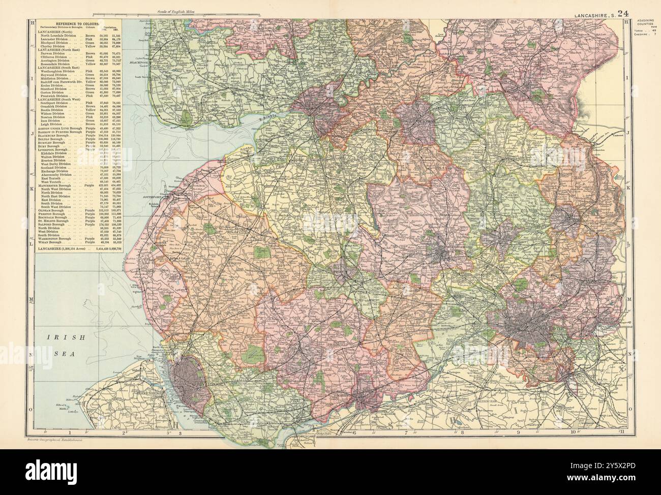 Lancashire map 19th century hi-res stock photography and images - Alamy
