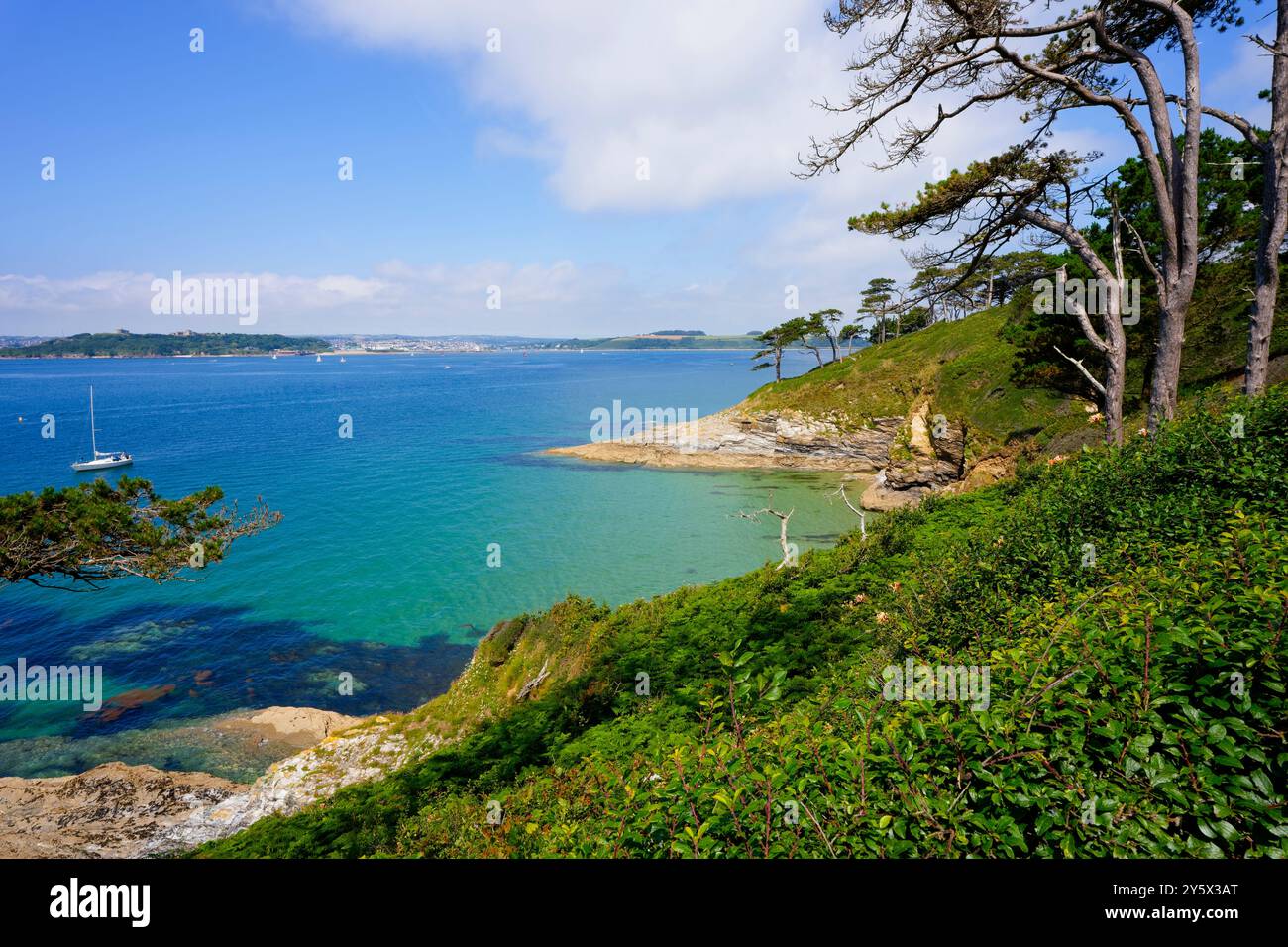 On St Anthony Head, across the clear blue waters of the River Fal ...