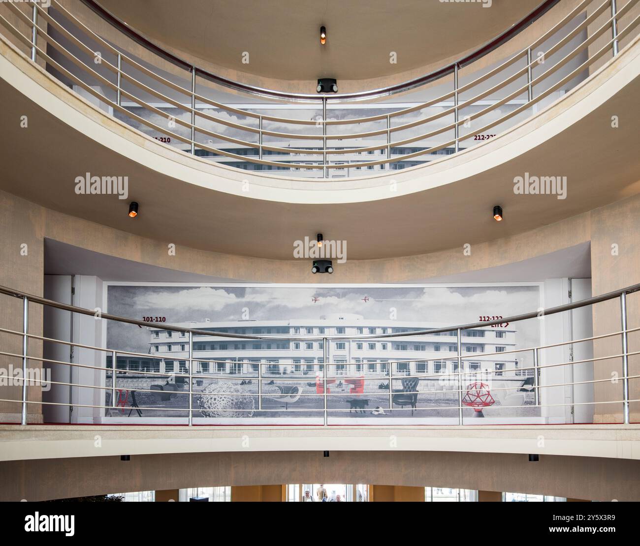 Art deco landmark feature overlooking Morecambe Bay and the Lake ...