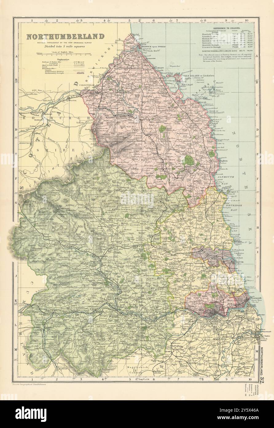 Old map northumberland county hi-res stock photography and images - Alamy