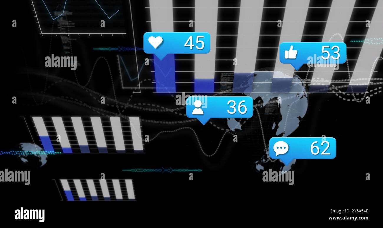Processing digital data network connections hi-res stock photography ...