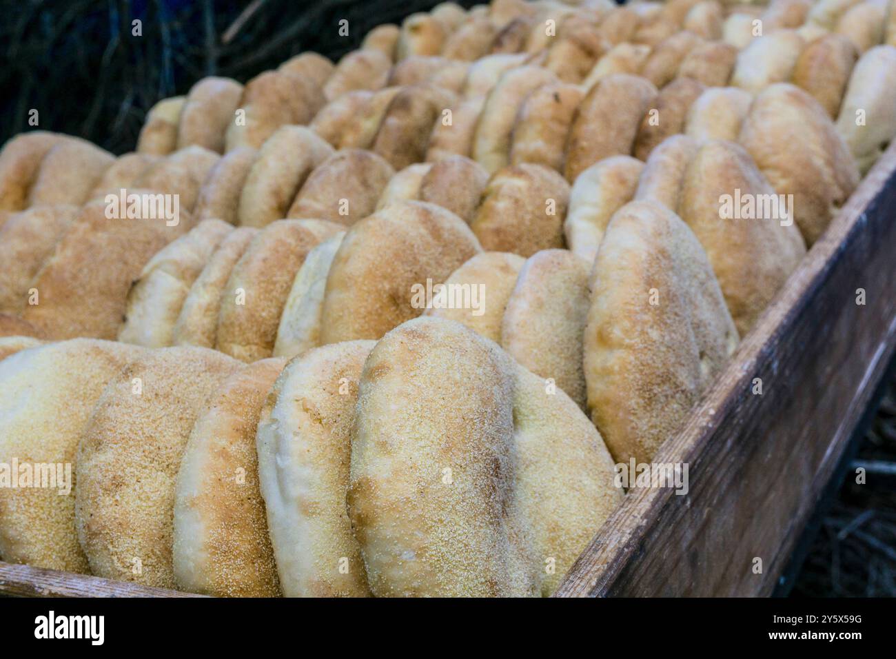 artisan bread, panaderia in the medina, Chefchauen, -Chauen-, Morocco ...