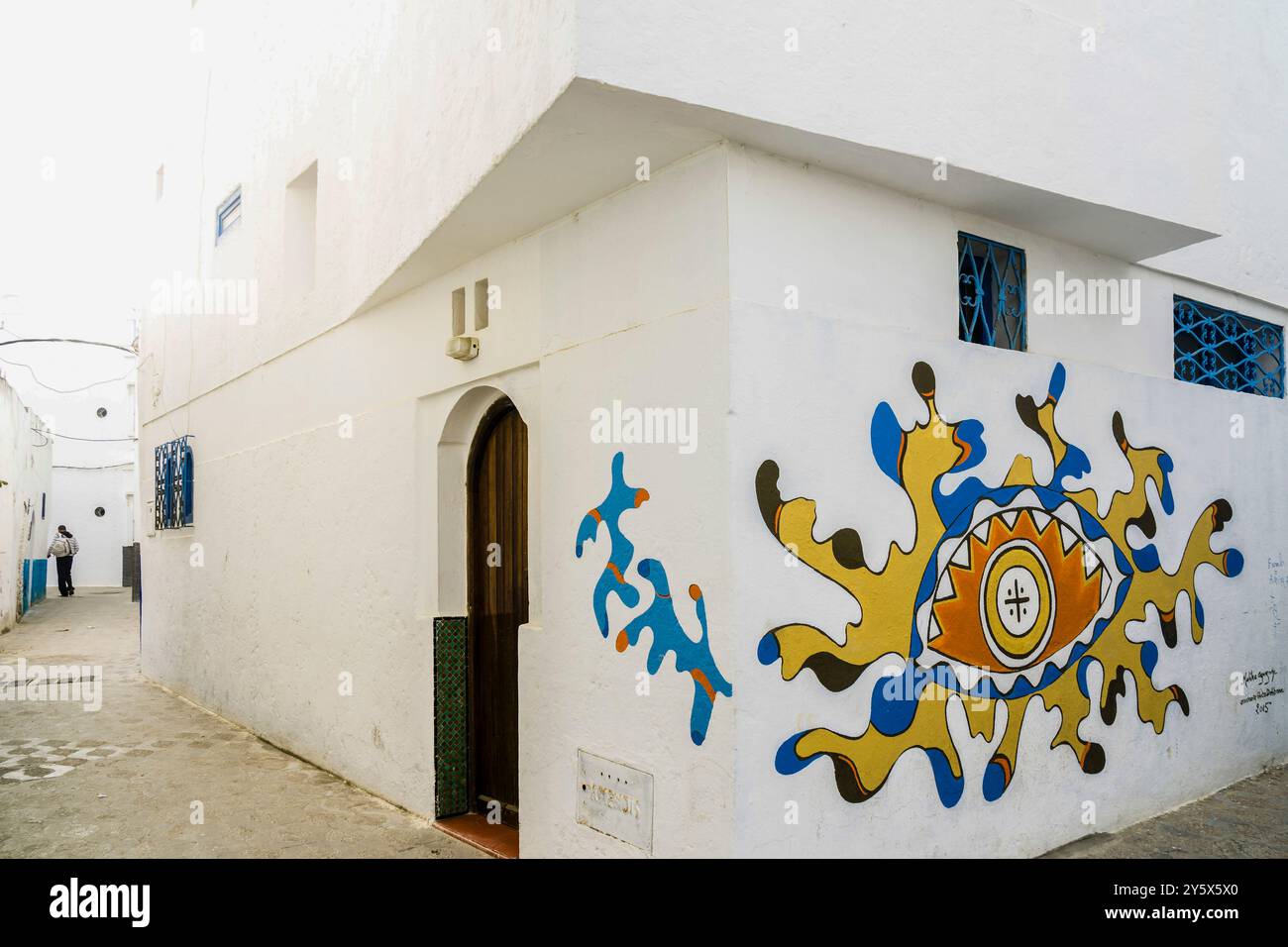 mural painting, Assilah medina, Morocco, north of Africa, African ...