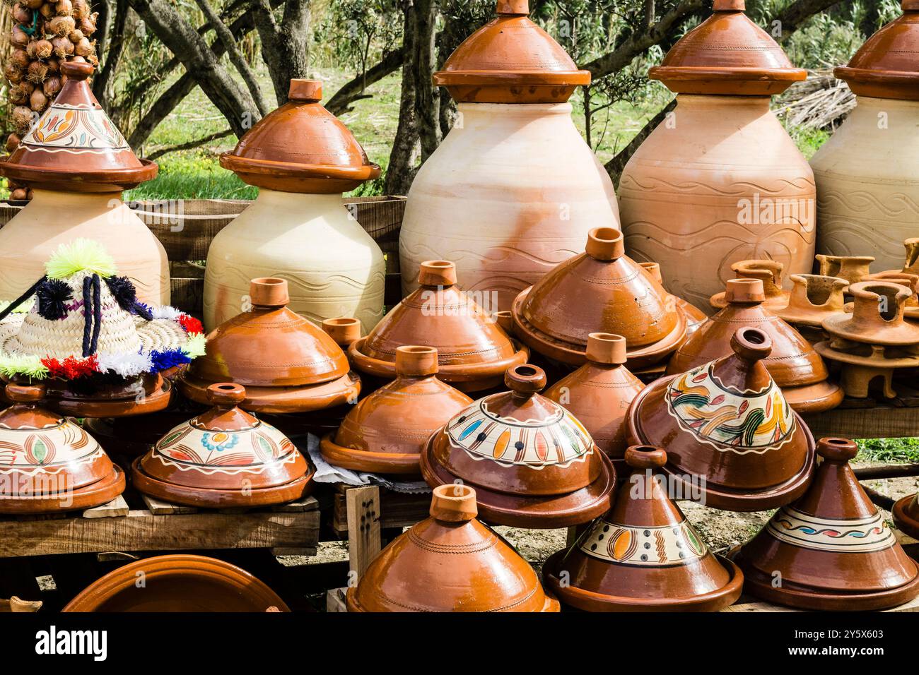 "Tajines", typical Moroccan terracotta casserole dish, Tetouan, Morocco ...
