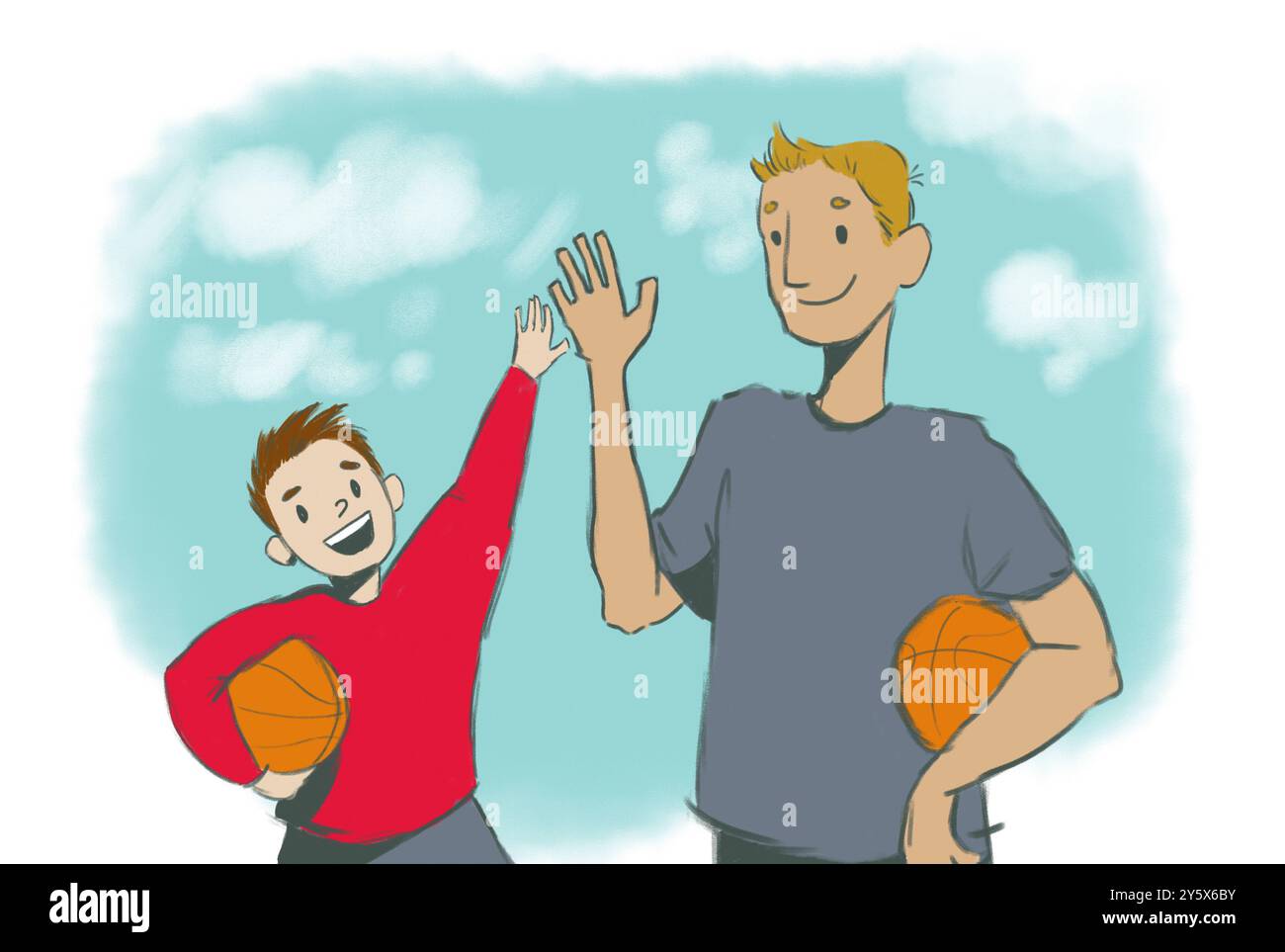 High five adult child Cut Out Stock Images & Pictures - Alamy