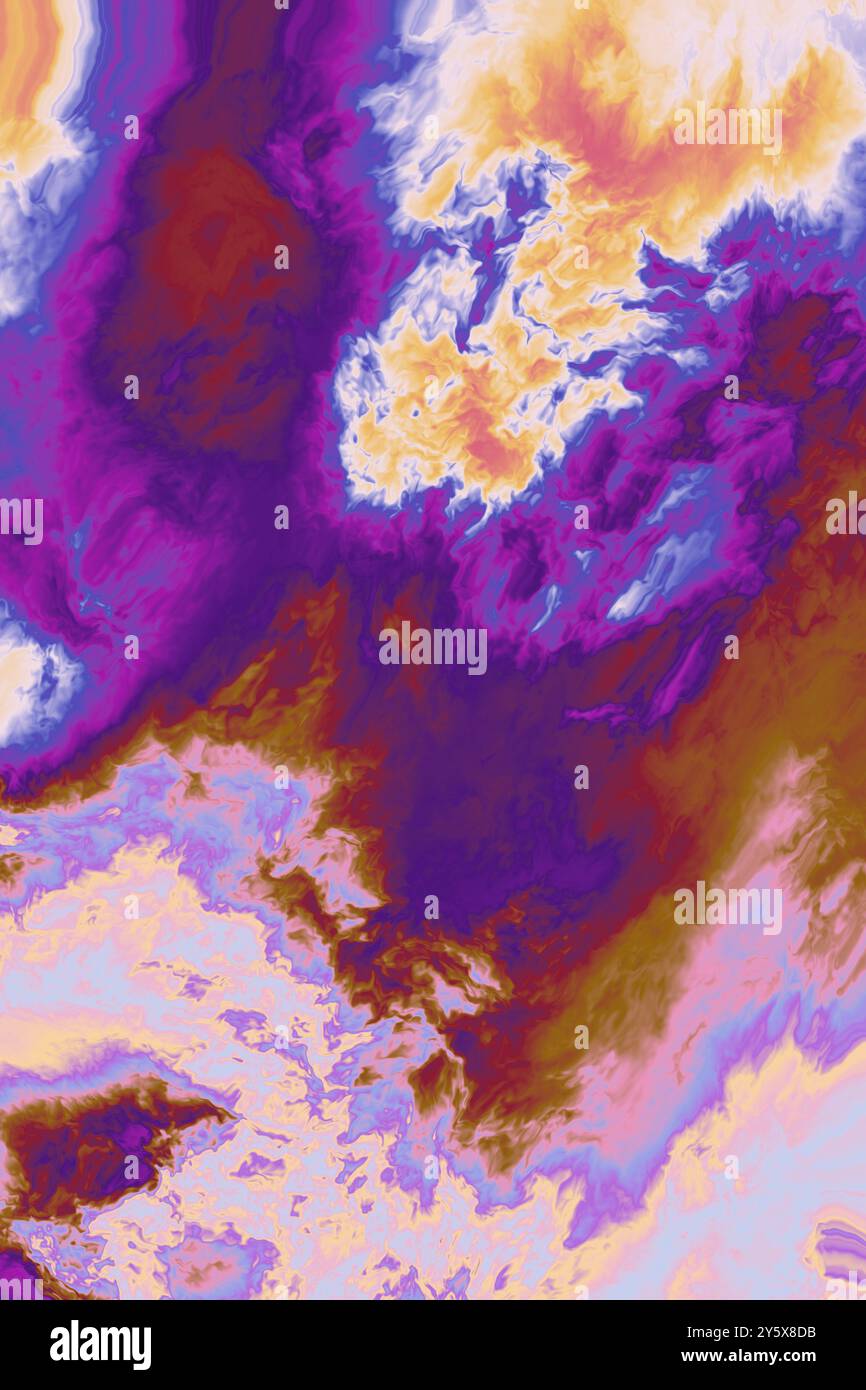 Abstract colorful background with swirling patterns in shades of purple ...