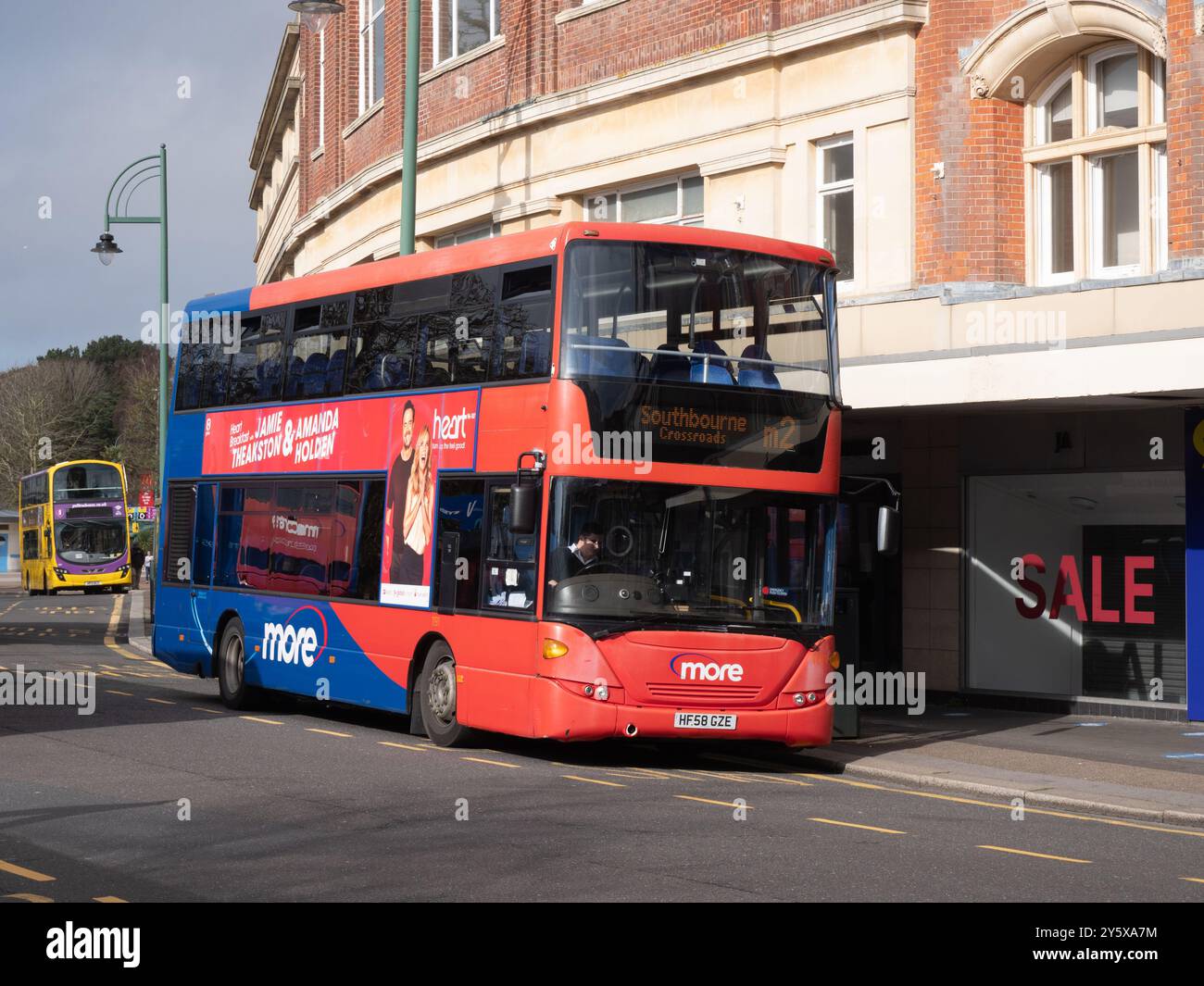 Morebus Scia double deck bus in Bournemouth Stock Photo - Alamy