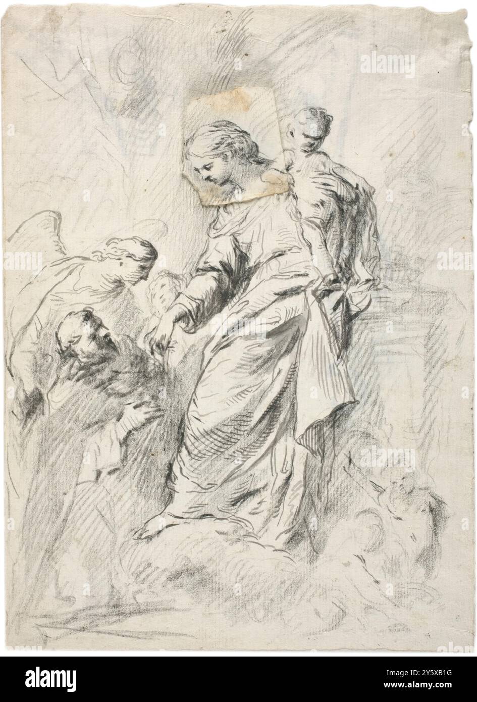 José Camarón / 'The Virgin of the Rosary with Saint Dominic / Sketch ...