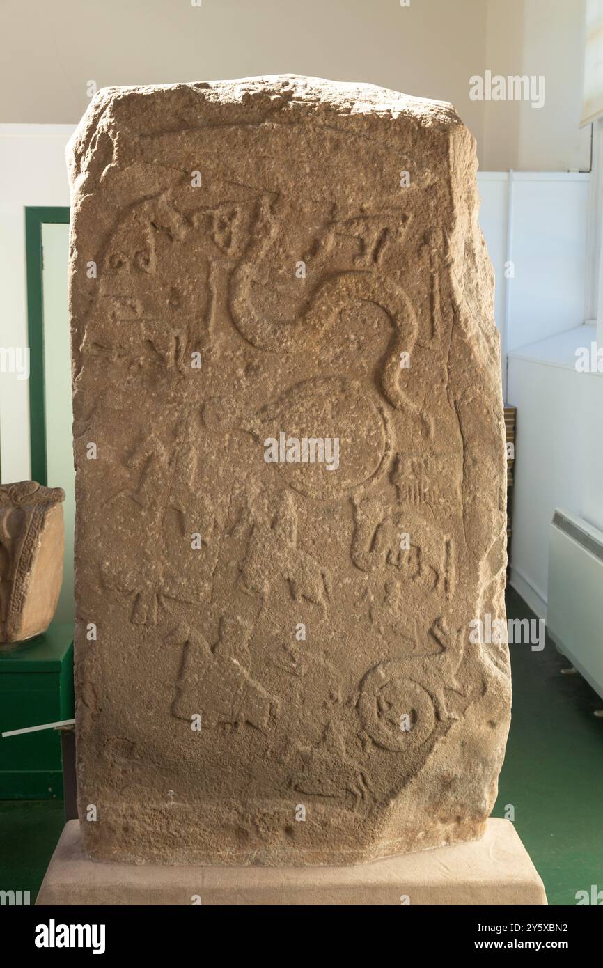 Pictish stones on display at Meigle Sculptured Stone Museum, Meigle ...