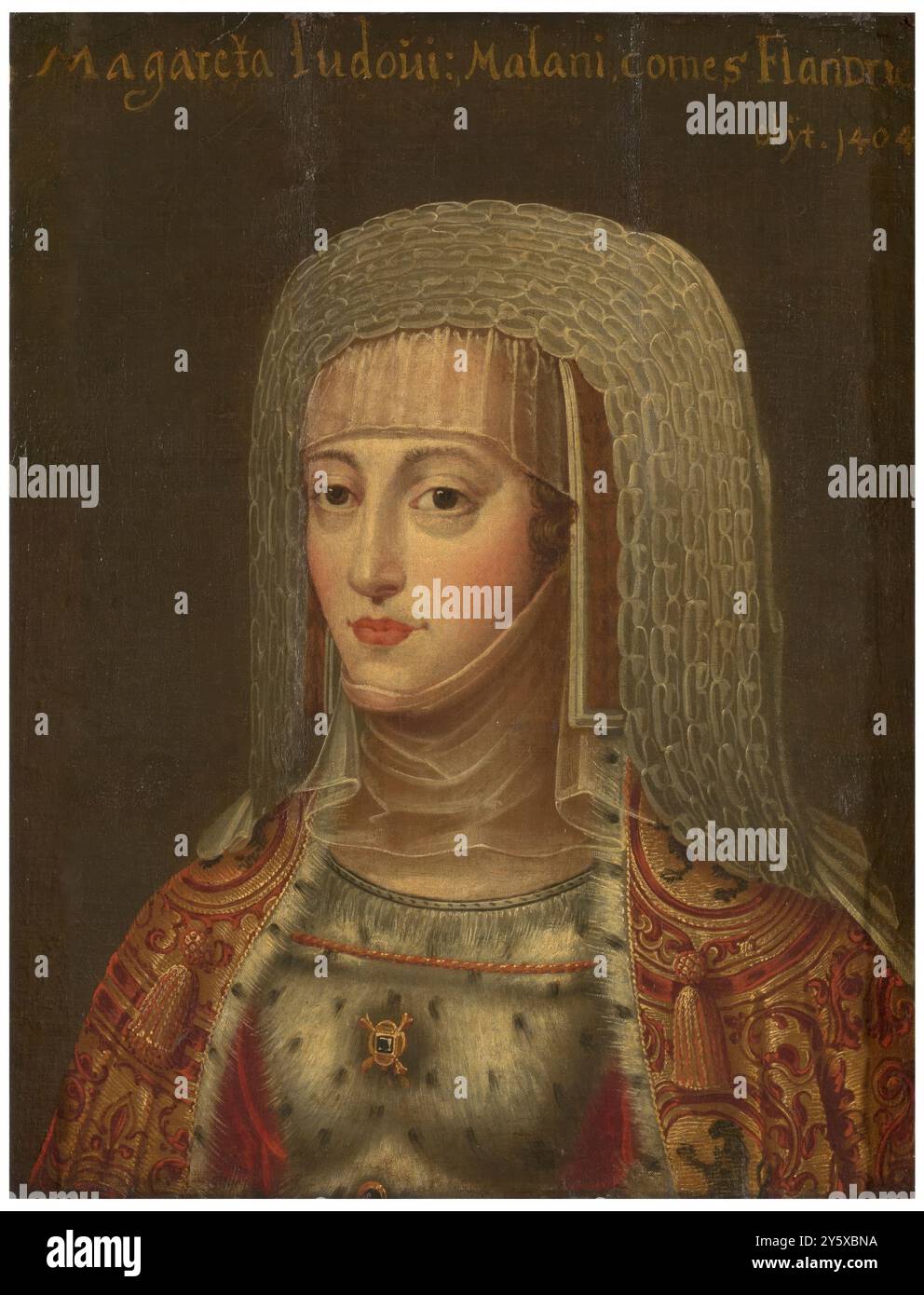 Anonymous / 'Margaret III, Countess of Flanders'. XVII century. Oil on ...